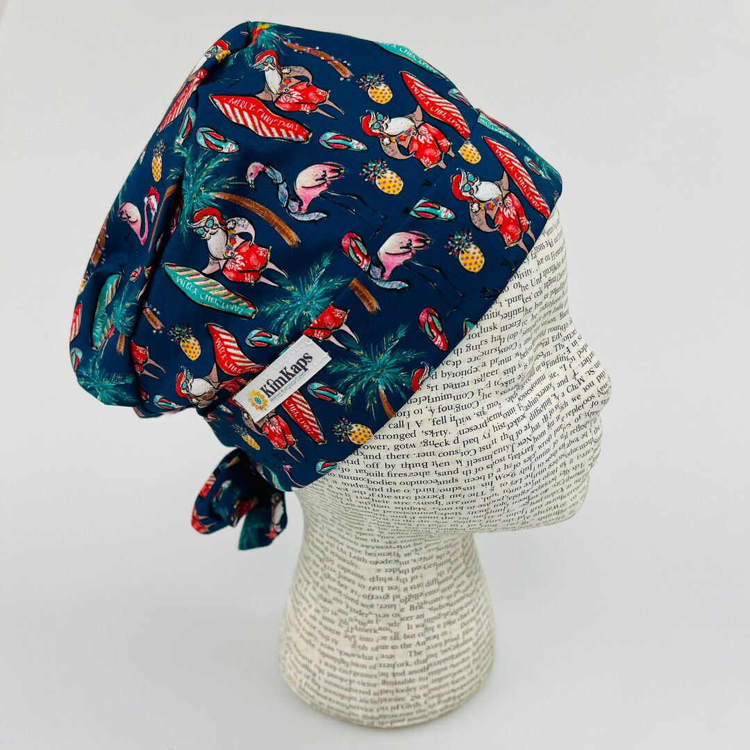 Scrub Hat by Kimkaps Surgical Hat Tie Back Scrub Cap Sale Bargain Clearance Green Teal Red White ...