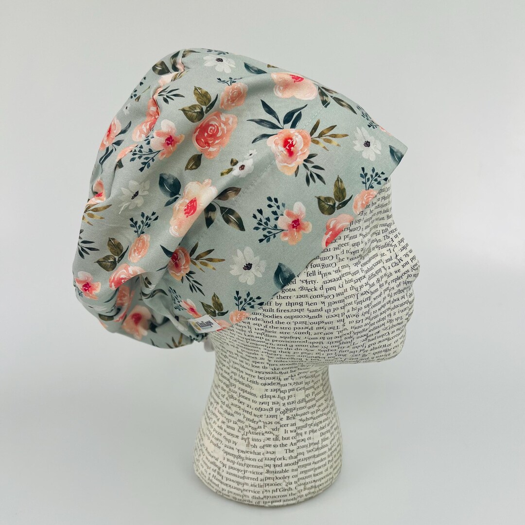 Scrub Hat by Kimkaps Surgical Hat European Scrub Cap Sage Green Pink ...