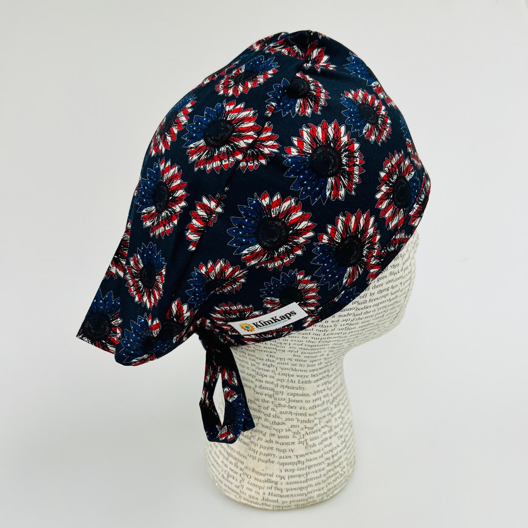 Scrub Hat by Kimkaps Surgical Hat Men's Scrub Cap Navy Blue Red White ...