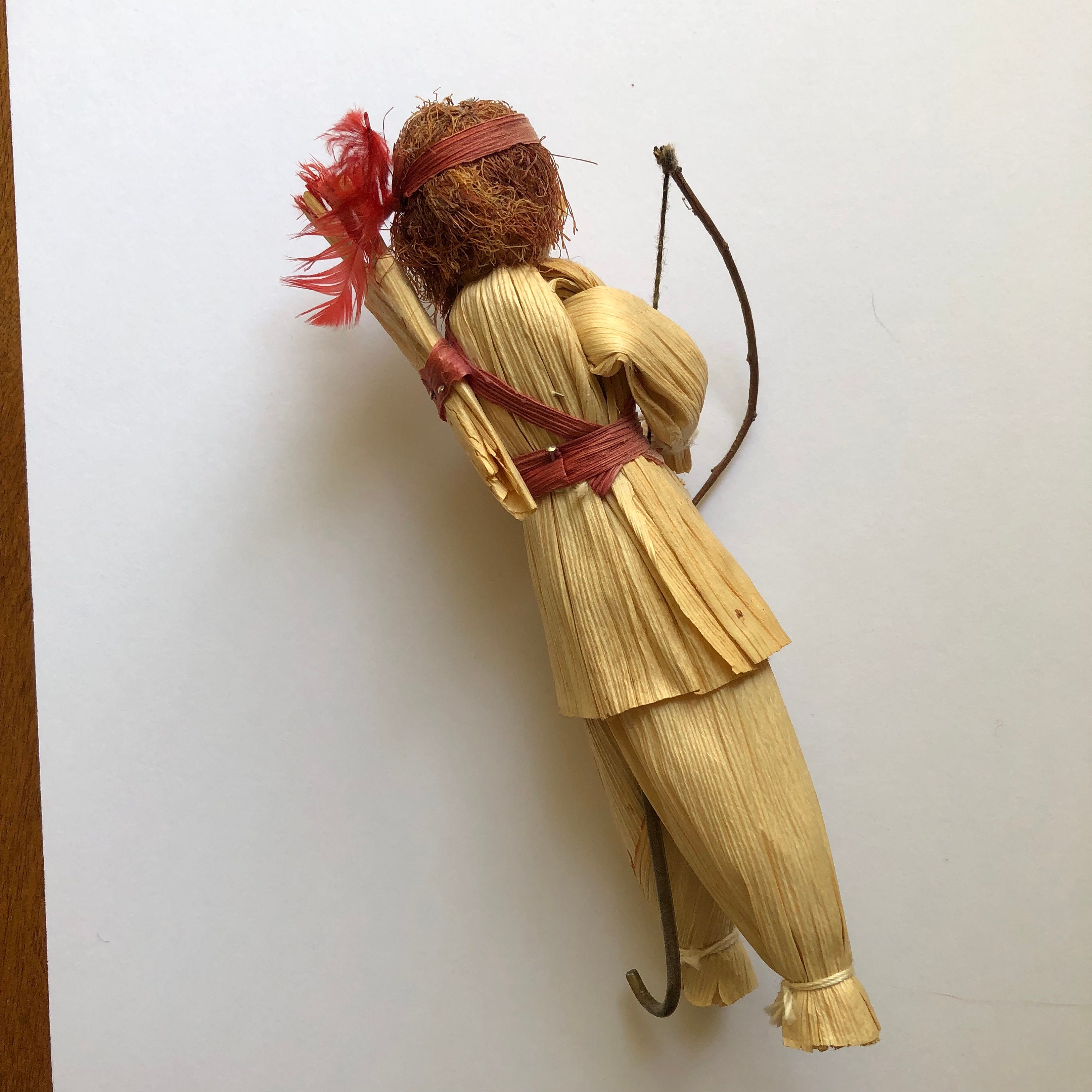 Vintage Cornhusk Dolls Native American Folk Art Family of Four, Handmade 1980s With Dyed Husk ...