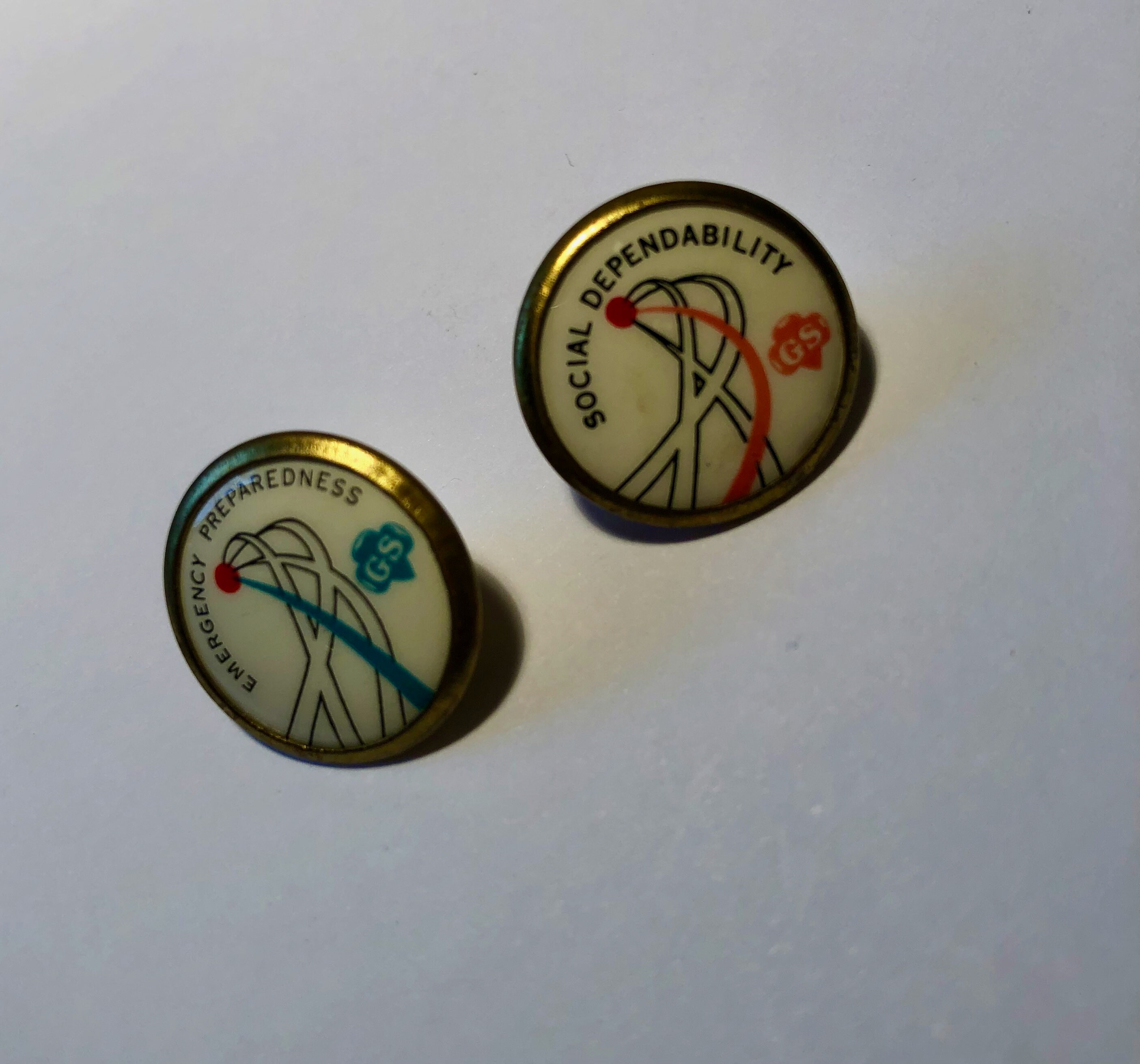 1960s and 1950s Girl Scout Pins, Assorted Lot of 15, Membership Pin ...