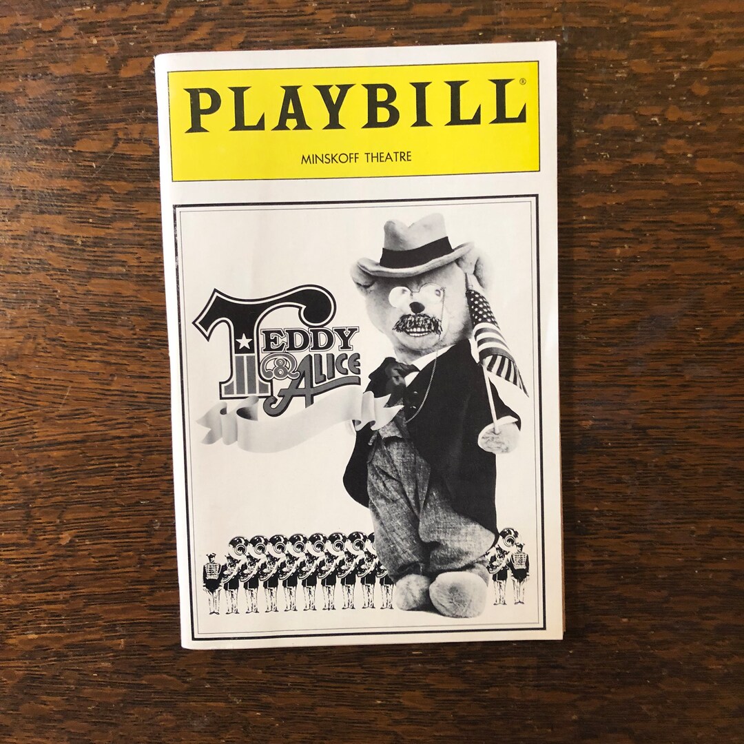 Playbill Teddy & Alice 1987 With Len Carious, Minskoff Theatre, Musical ...