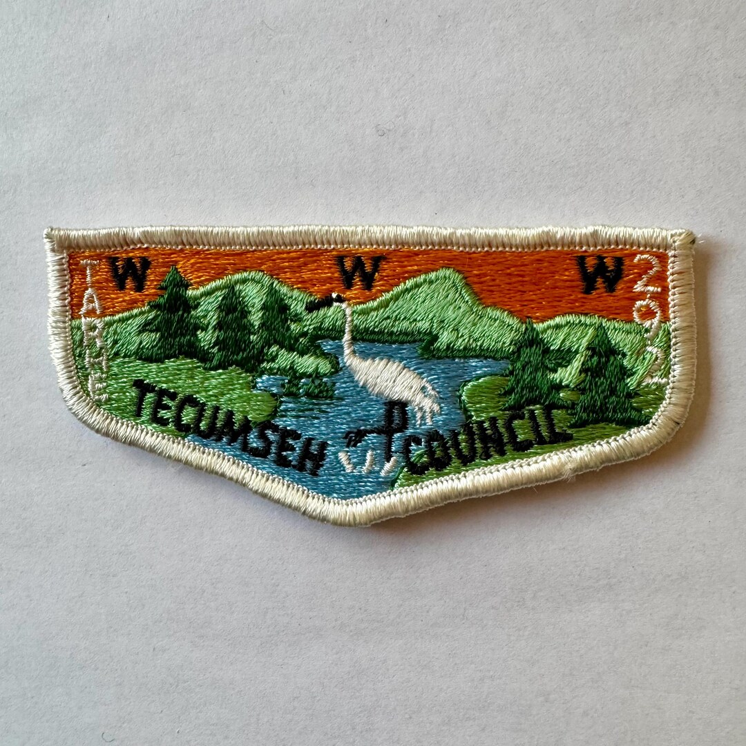 Boy Scout Order of the Arrow Flap Patch, Vintage, Crane, Tecumseh ...