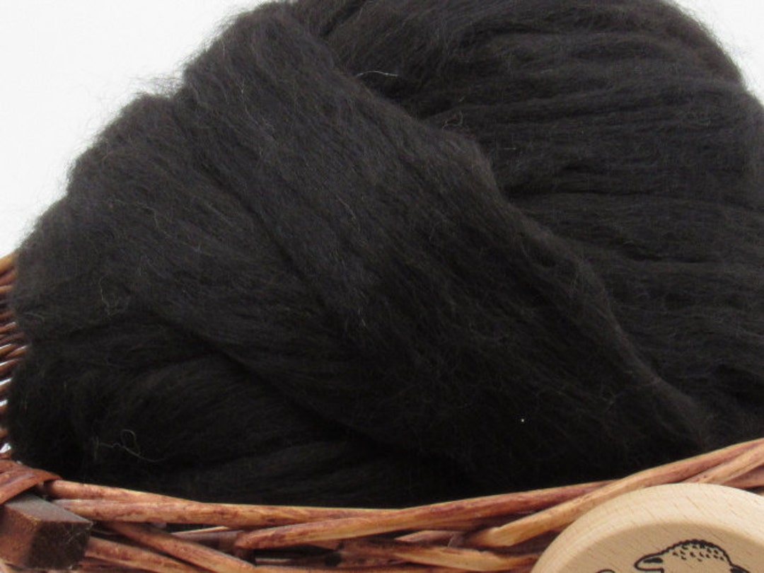 Black Baby Alpaca Top - Undyed Natural Spinning Fiber/ Roving - 1oz - Etsy
