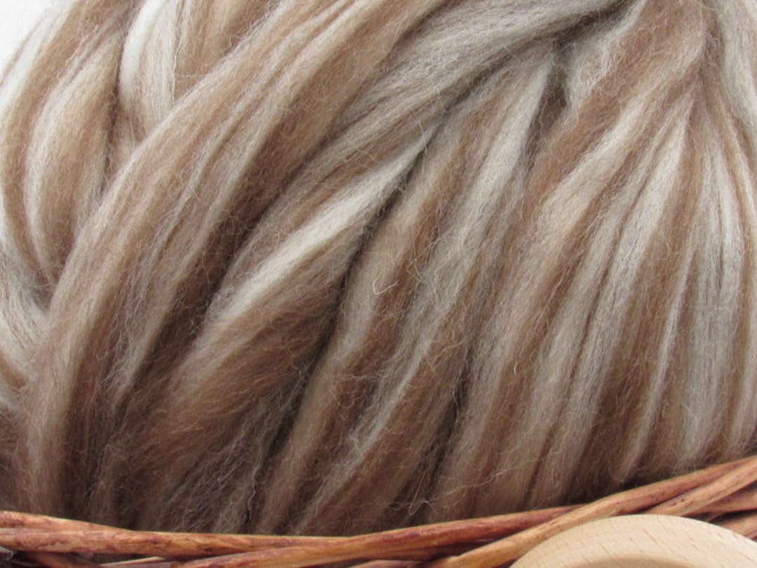 Mixed Shetland Wool Top Roving - Undyed Natural Spinning & Felting ...