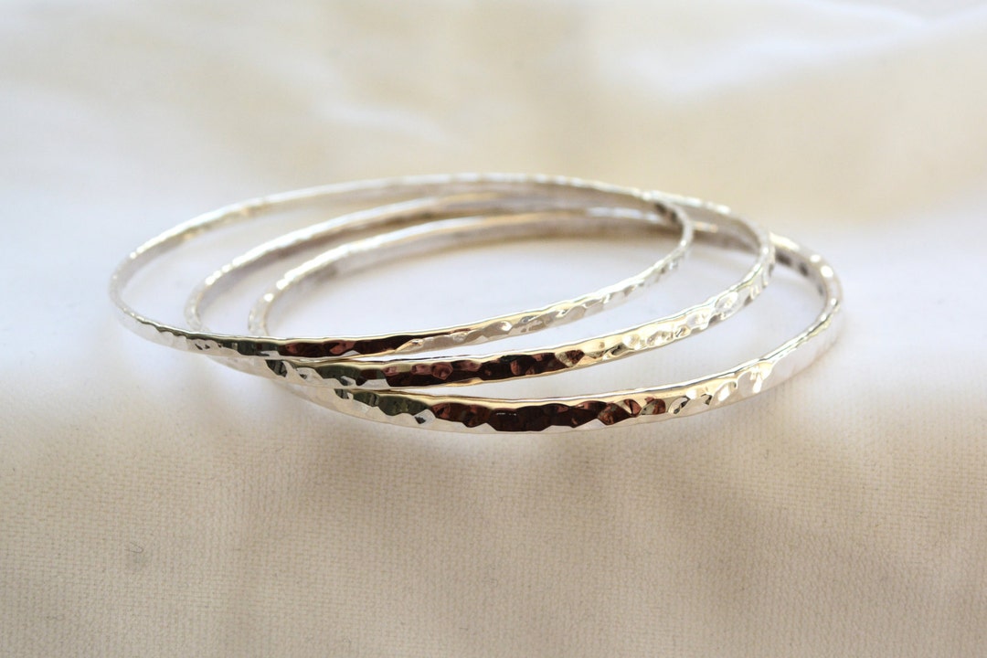 Multi-pack Sterling Silver Bangles - Etsy