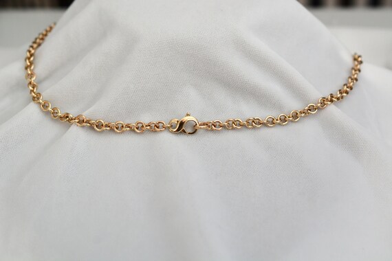 14kt Handmade 5.5mm Cable Link Chain - Gem