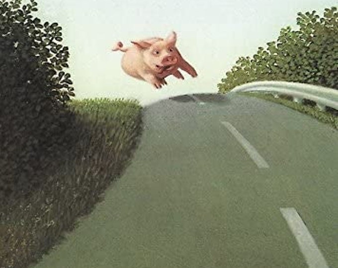 Highway Pig Postcard Artist Michael Sowa Art Illustration Surreal Art ...