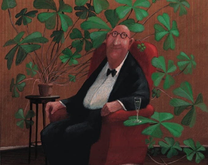Growing Luck Artist Postcard Gerhard Gluck Clover Champagne Pig Home ...