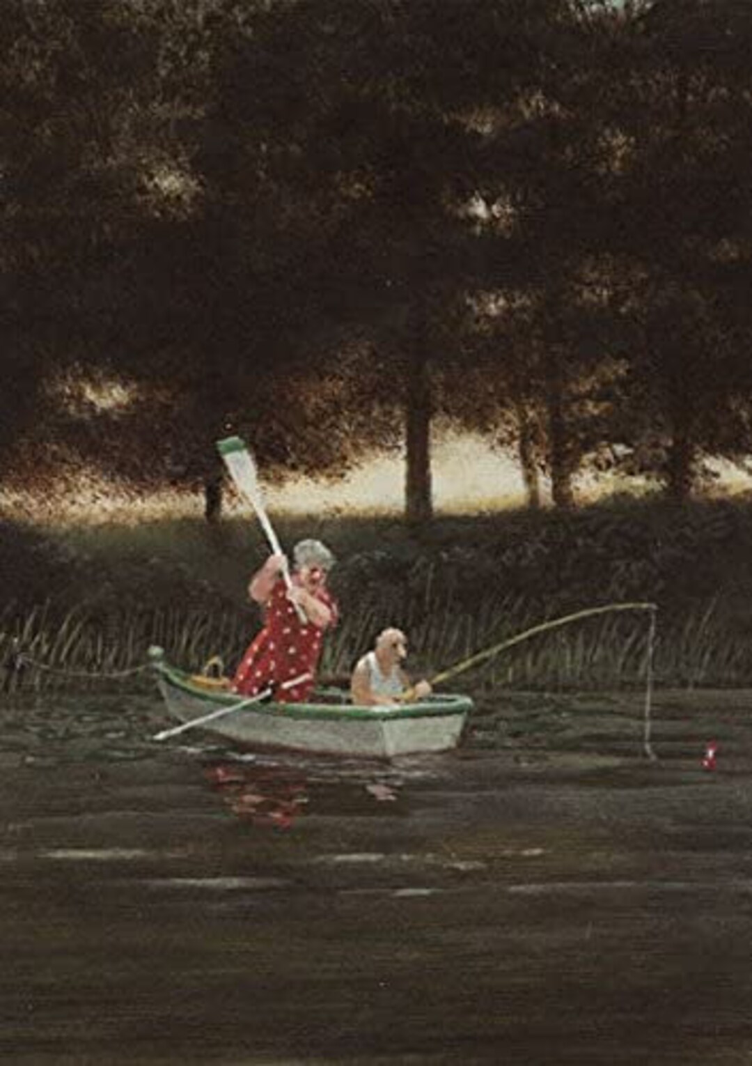 Angel Sundays Artist Postcard Gerhard Gluck Surreal Garden Couple ...