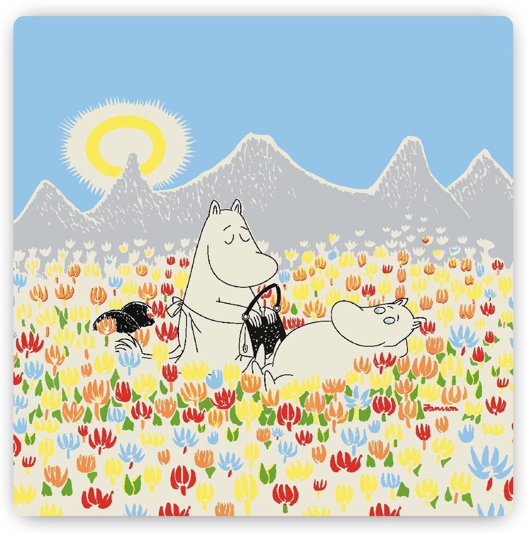 Moomin Flower Meadow Love Laminated Birch Tree Wood Moominpappa Design ...