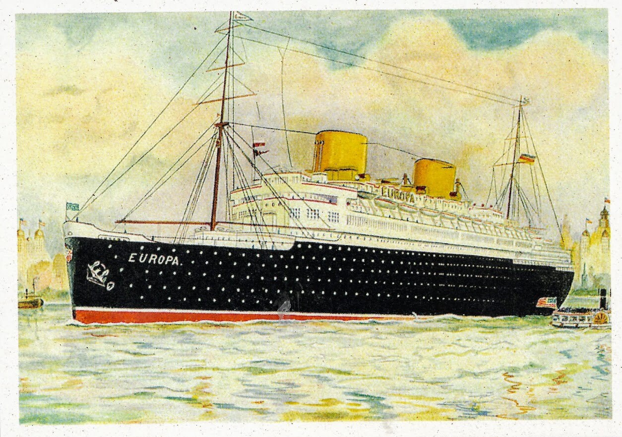 Stationery Paper SS Europa later SS Liberté Postcard Ocean Liner ...