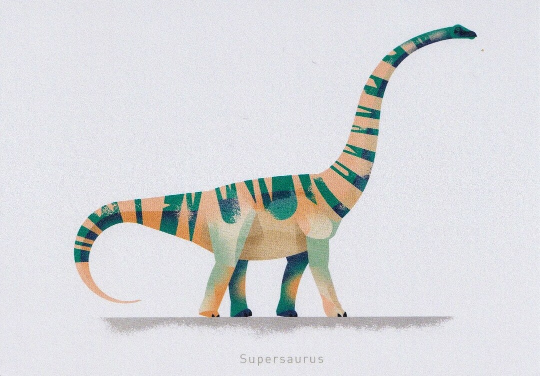 Supersaurus Super Lizard Dinosaur Art Dieter Braun Postcard Late ...