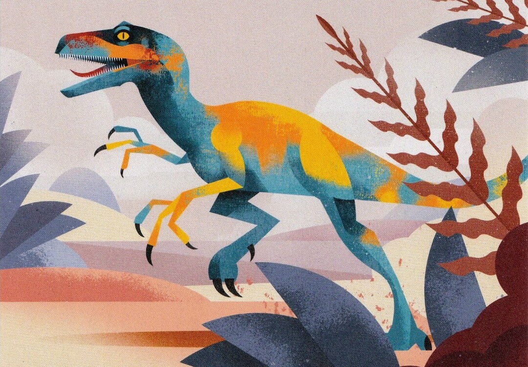 Velociraptor Art Artist Dieter Braun Postcard Animalia Big Animal ...