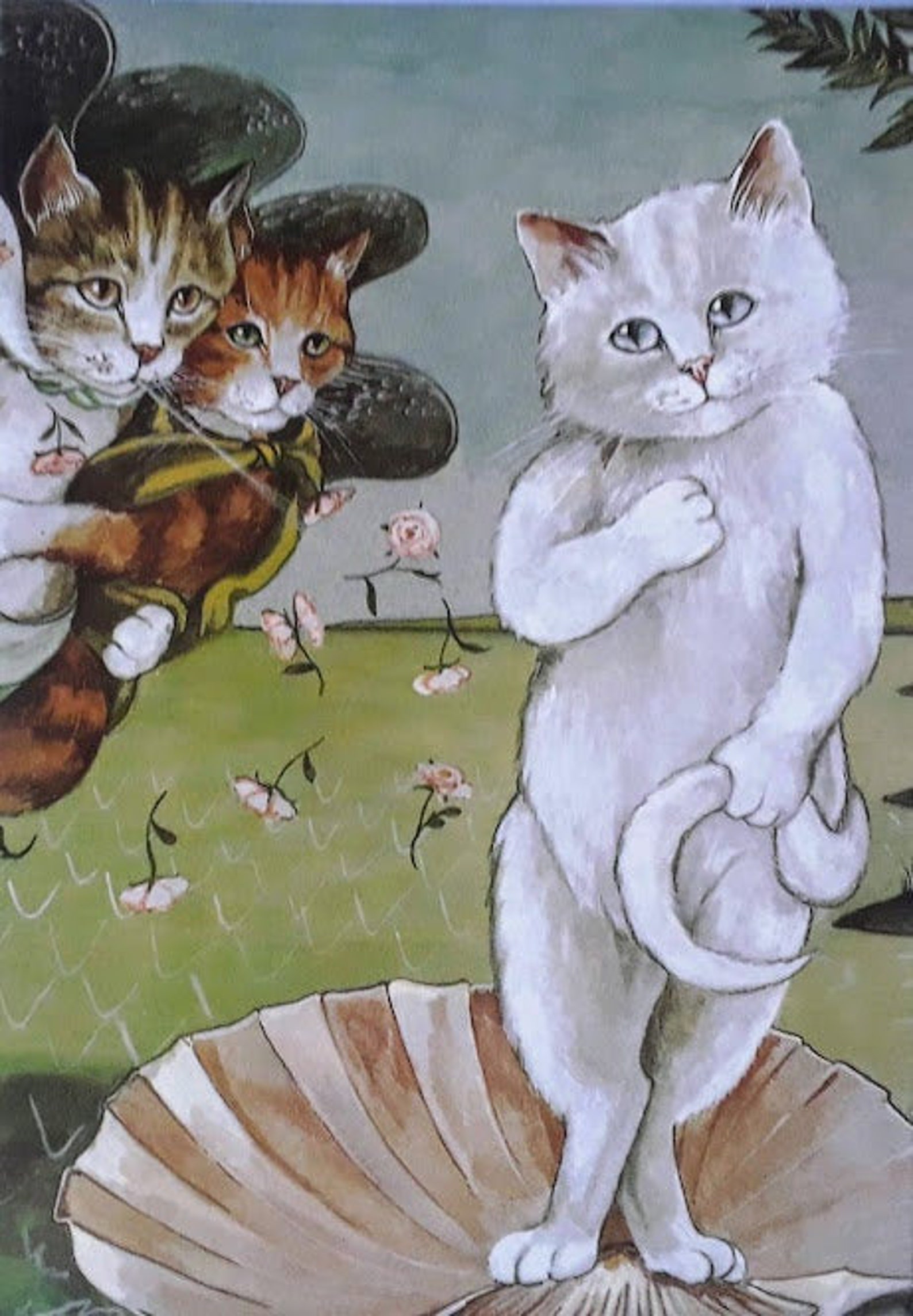 Kat De geboorte van Venus na Sandro Botticello Notitiekaart - Etsy ...