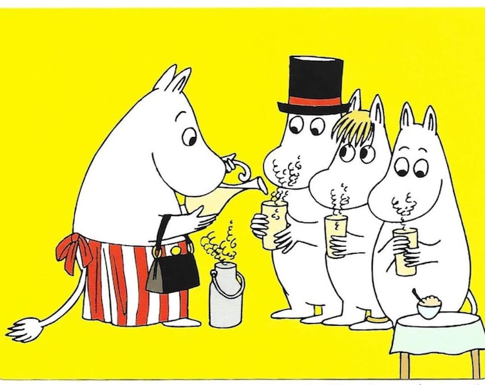 Moomin - Something Hot to Drink - Postcard - Tove Jansson - Moomintroll ...
