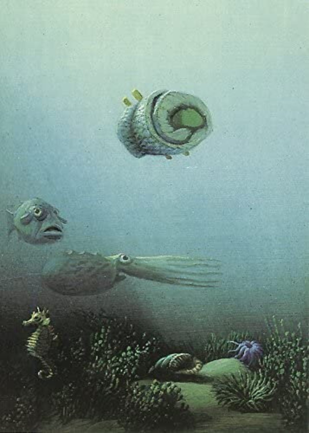 Herring Postcard Artist Michael Sowa Art Illustration Fish Surreal ...