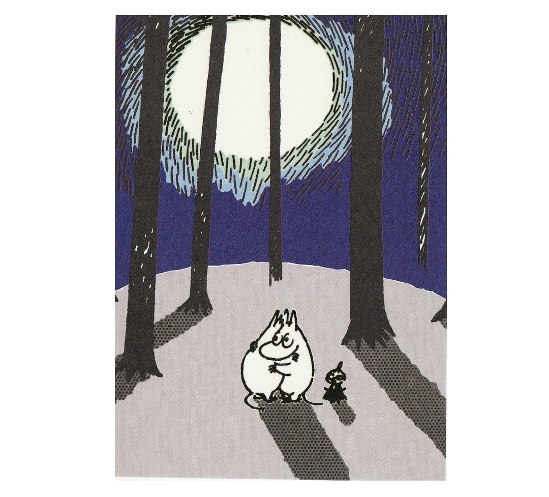 Moomin Moonlight Hug Postcard Tove Jansson Moomintroll Finland Sweden ...