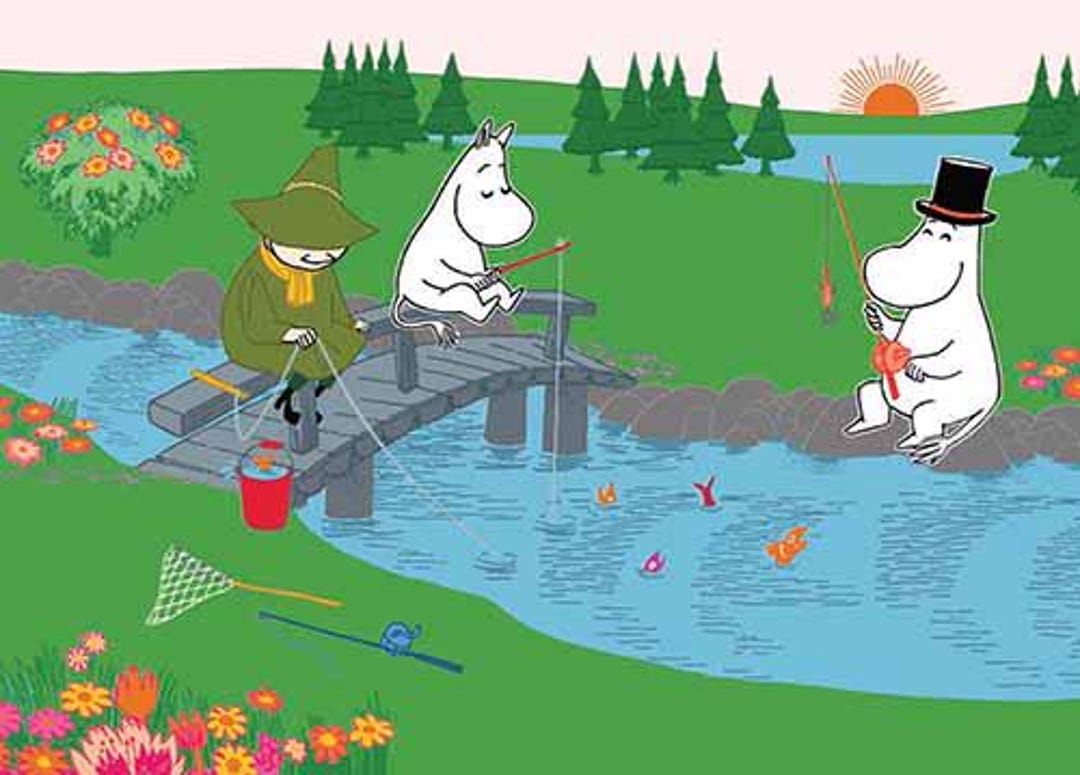 Moomin Fishing Adventure Note Card With Envelope Tove Jansson ...