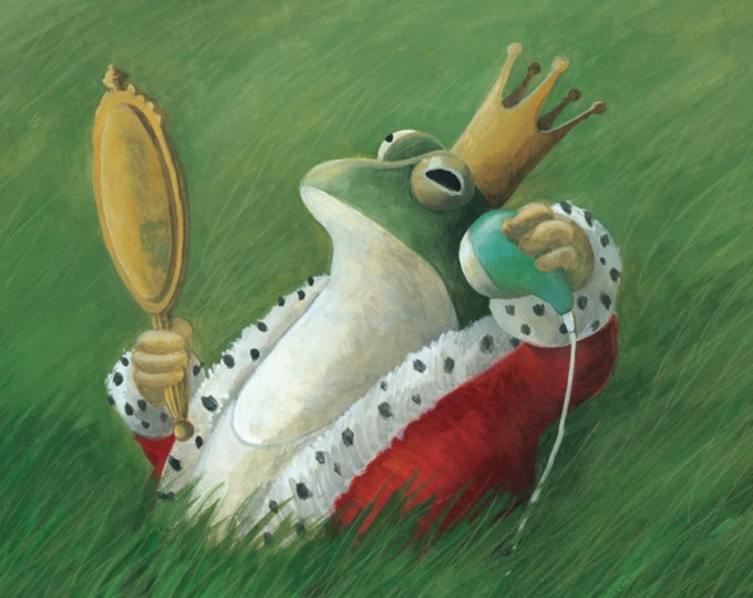Frog King Postcard Artist Peter Good Art Illustration Surreal Light Art ...