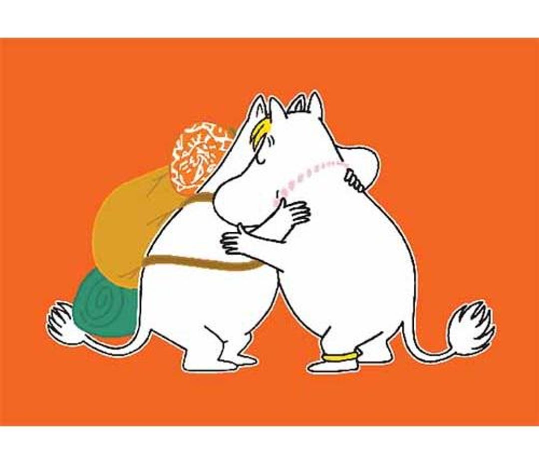 Moomin and Snorkmaiden Hugs Note Card With Evelope Tove Jansson ...
