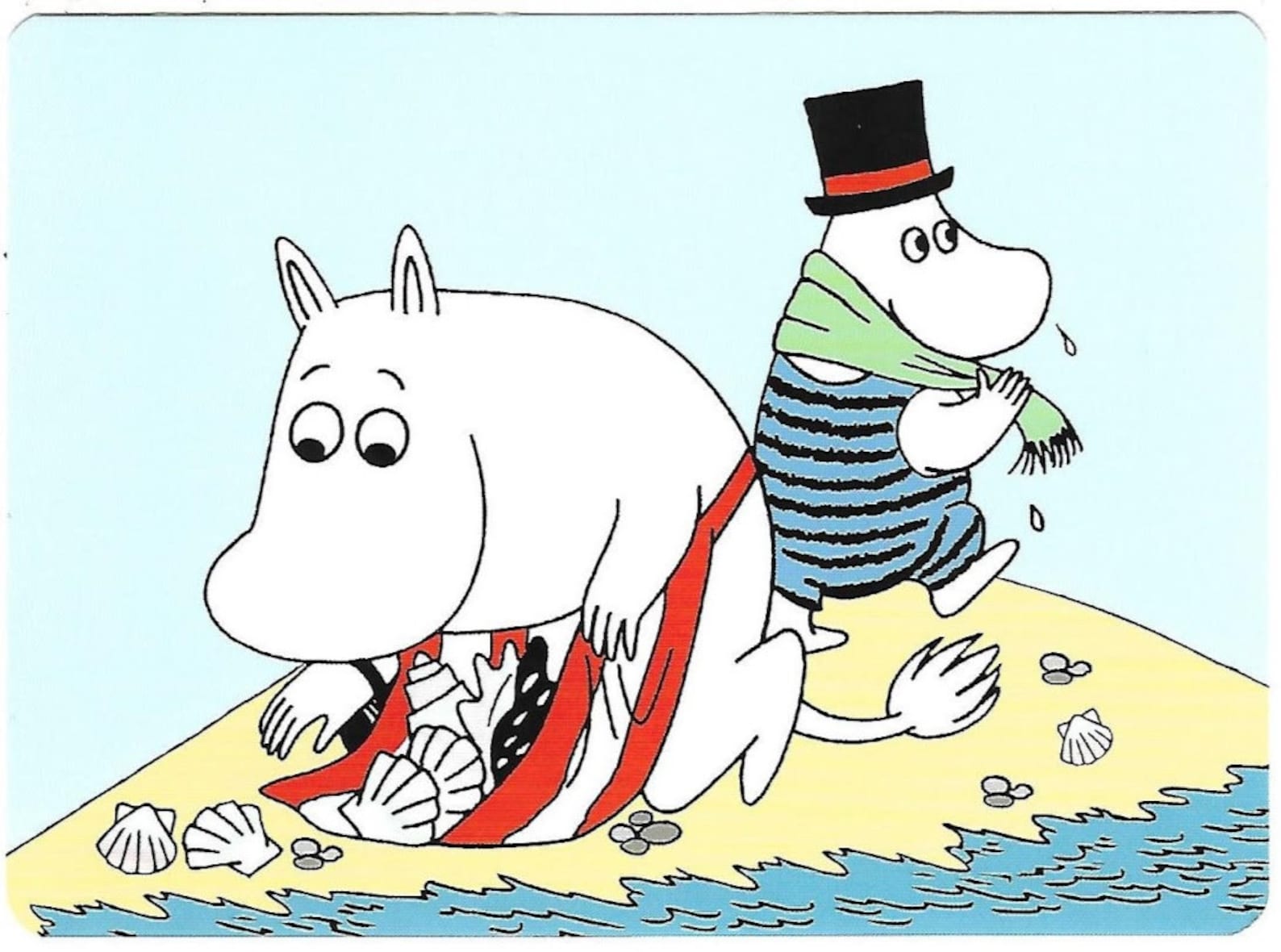 Moomin Moominmamma and Moominpappa Postcard Tove Jansson A Day at the ...