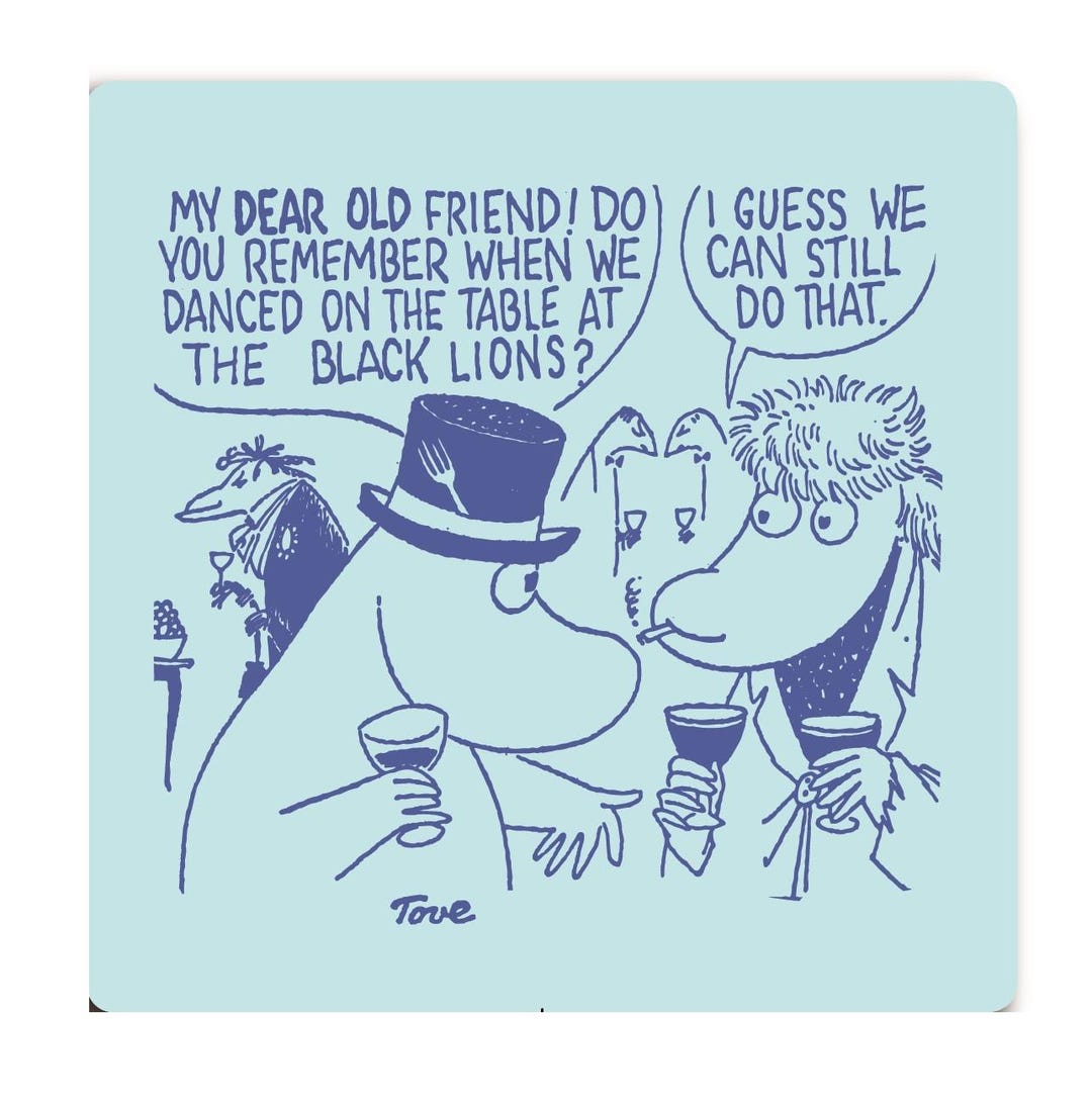 Moomin Valley Coaster Laminated Birch Tree Wood Dance on the Table ...