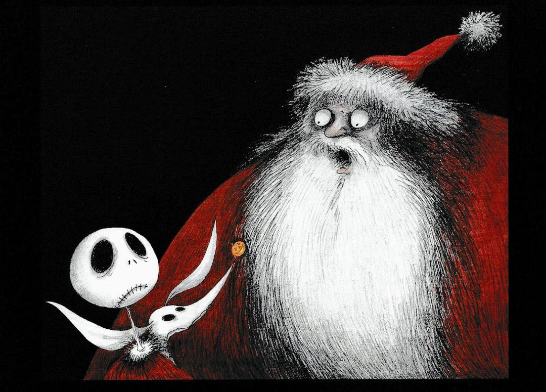 Jack Skellington Santa Claus Nightmare Before Christmas Tim Burton ...