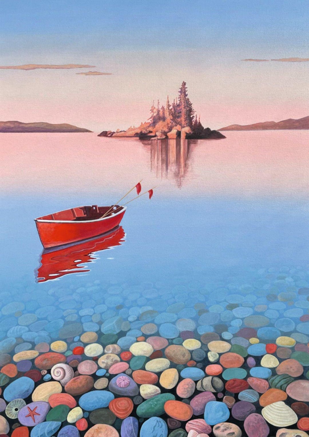 Choose a Pebble Postcard Artist Soizick Meister Art Illustration ...