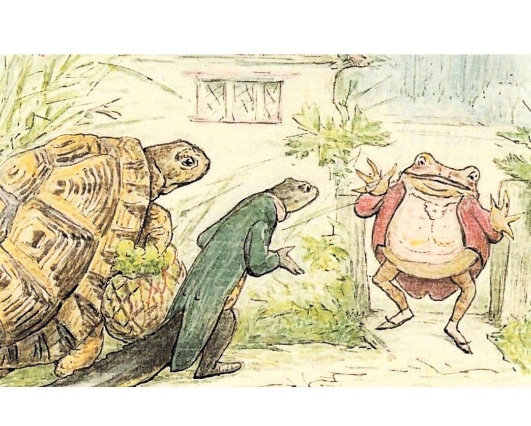 The Tale of Mr. Jeremy Fisher Beatrix Potter Art Postcard Fairy Tale ...