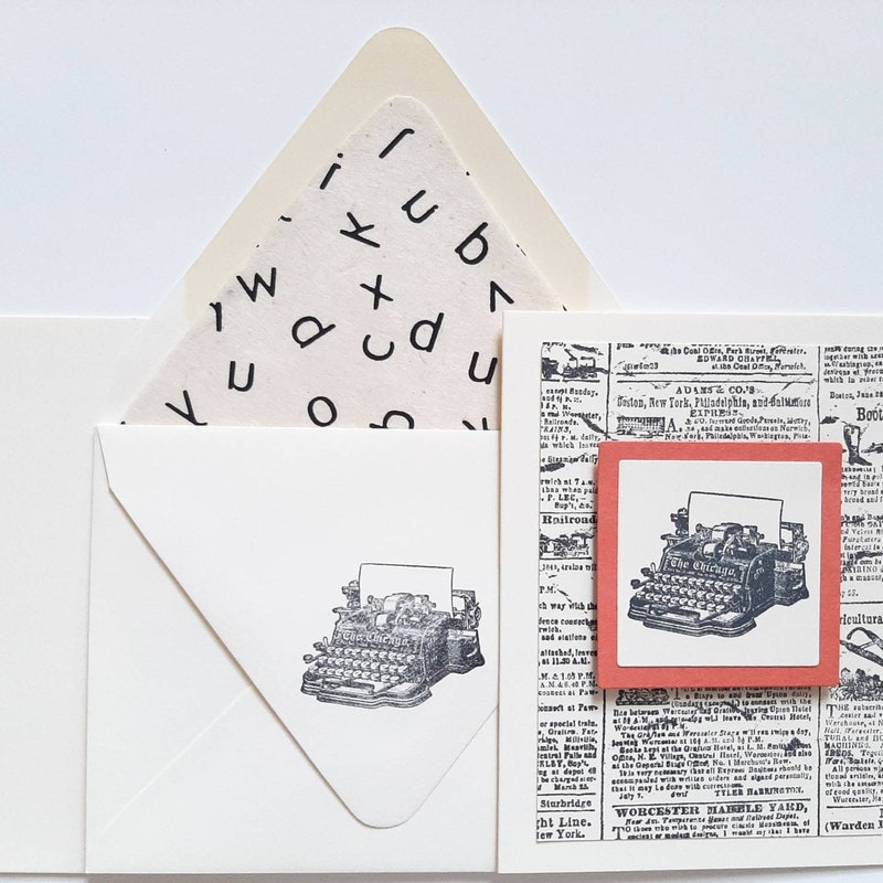 Typewriter Card - Etsy