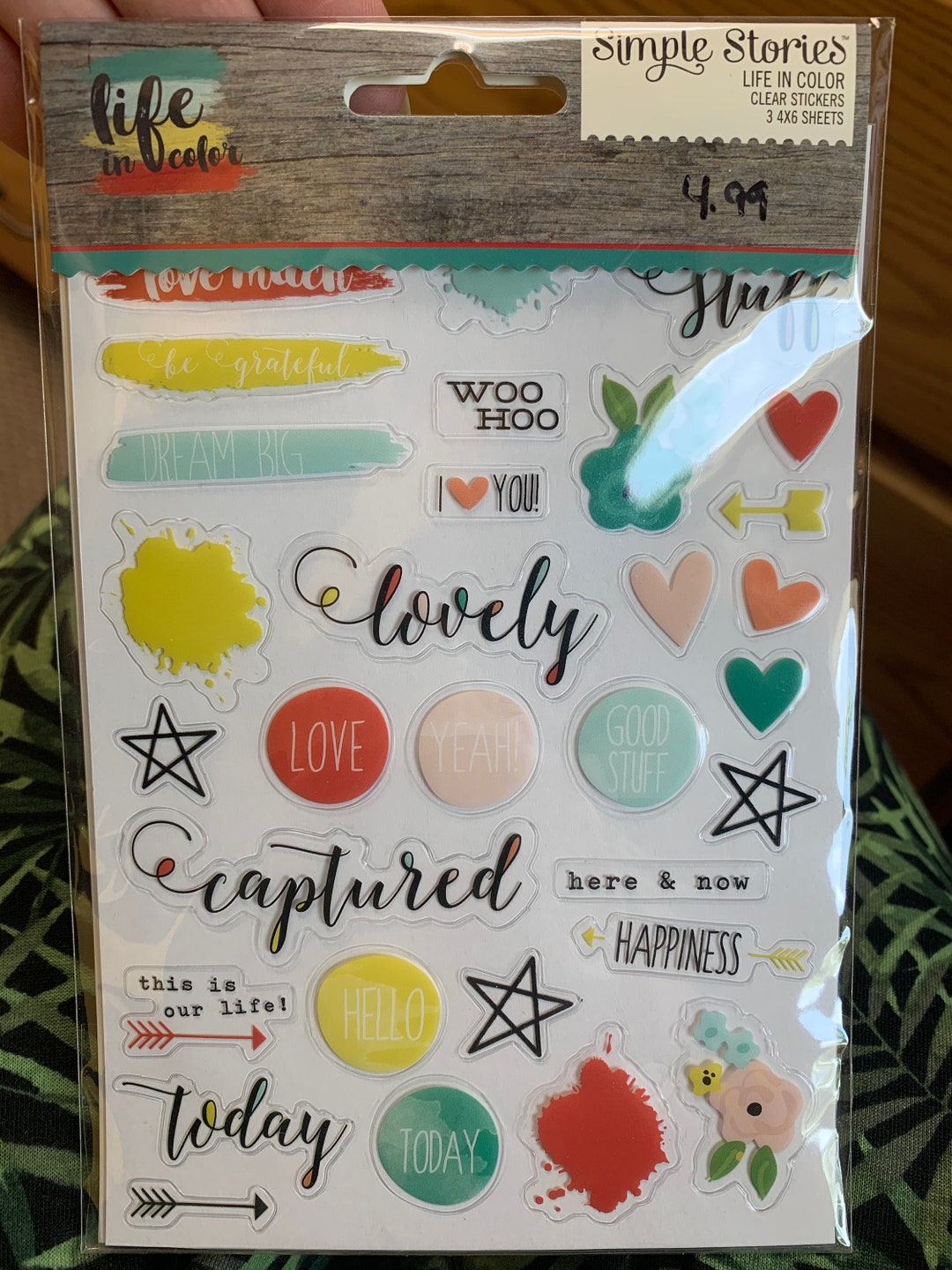 Simple Stories Life in Color Clear Stickers - Etsy