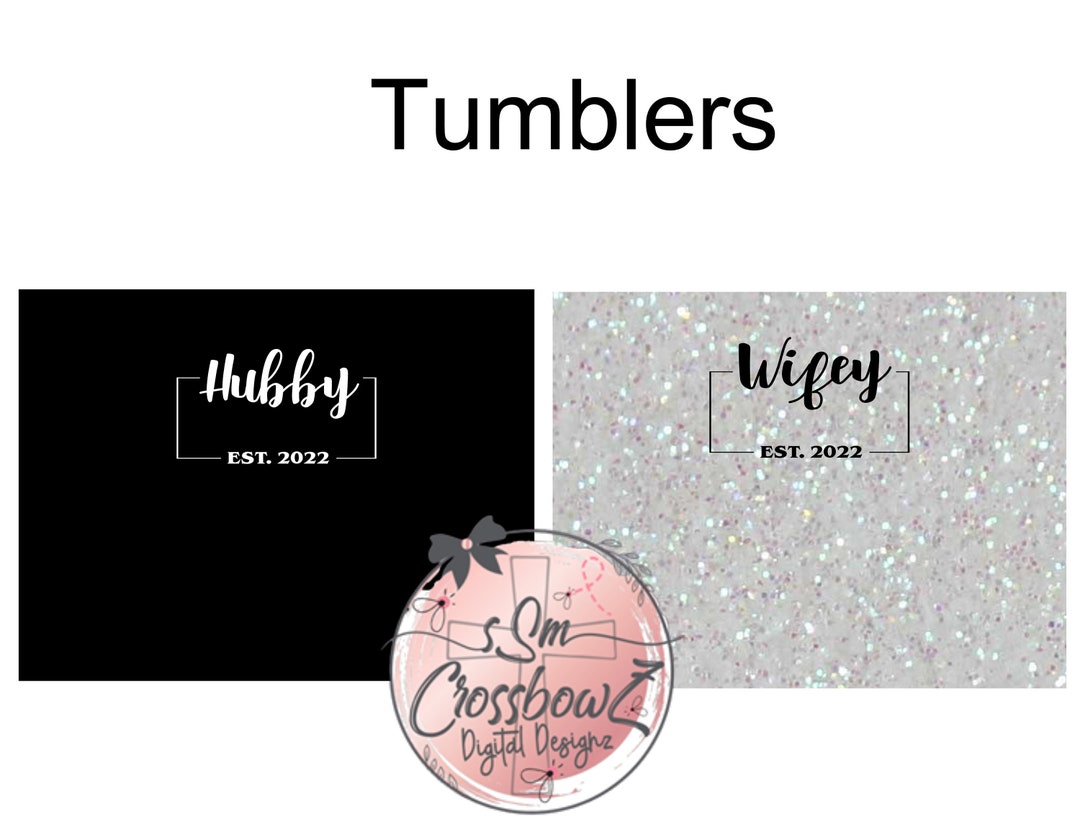 Wifey, Hubby, Tumbler, Wedding, Est. 2022, 2023, Married, Wife, Husband ...