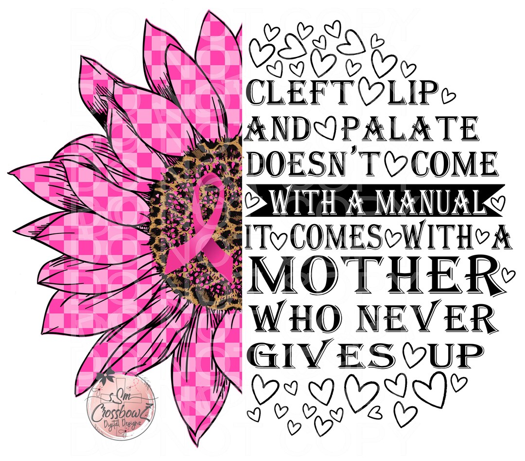Cleft Lip, Cleft Strong, Mother, Flower, PNG, Sublimation, Digital File ...