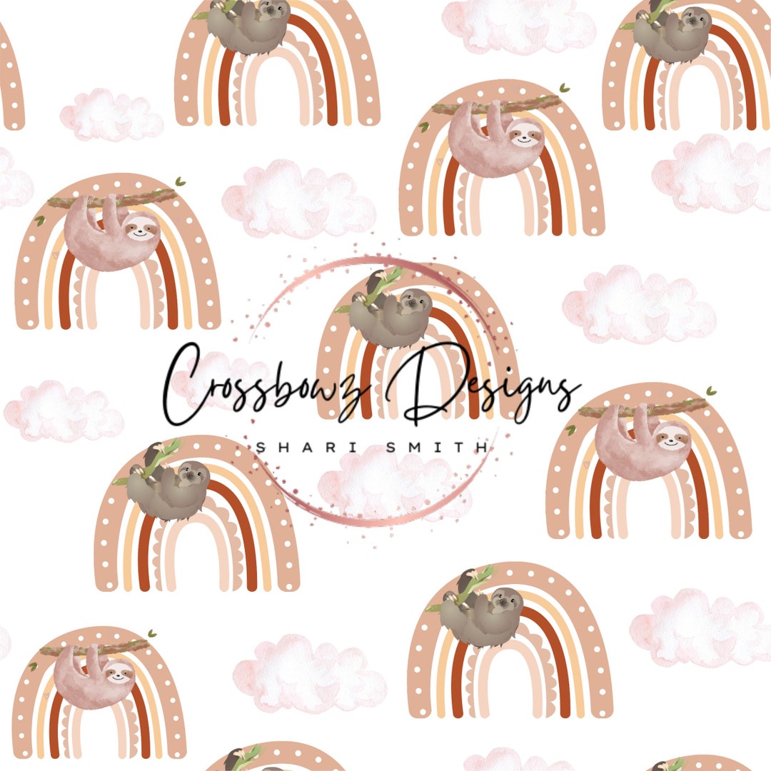 Tumbler, Seamless, Patterns, Rainbow, Sloth, BOHO, Clouds, PNG ...