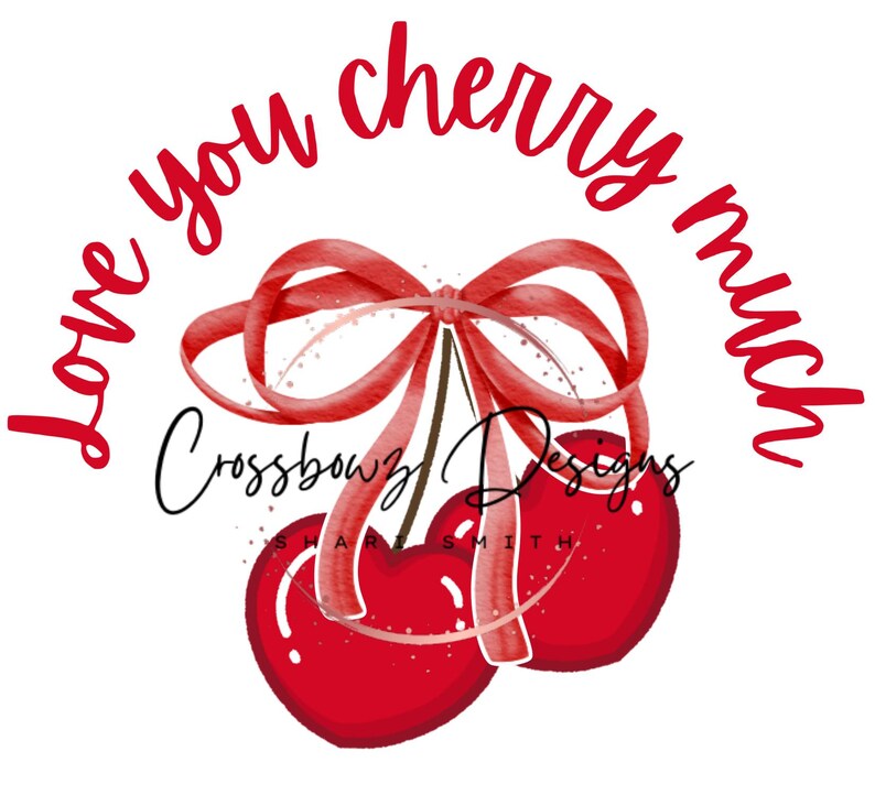 Cherry, Heart, Valentine, Love You, Cherry Much, Bow, Croquette ...