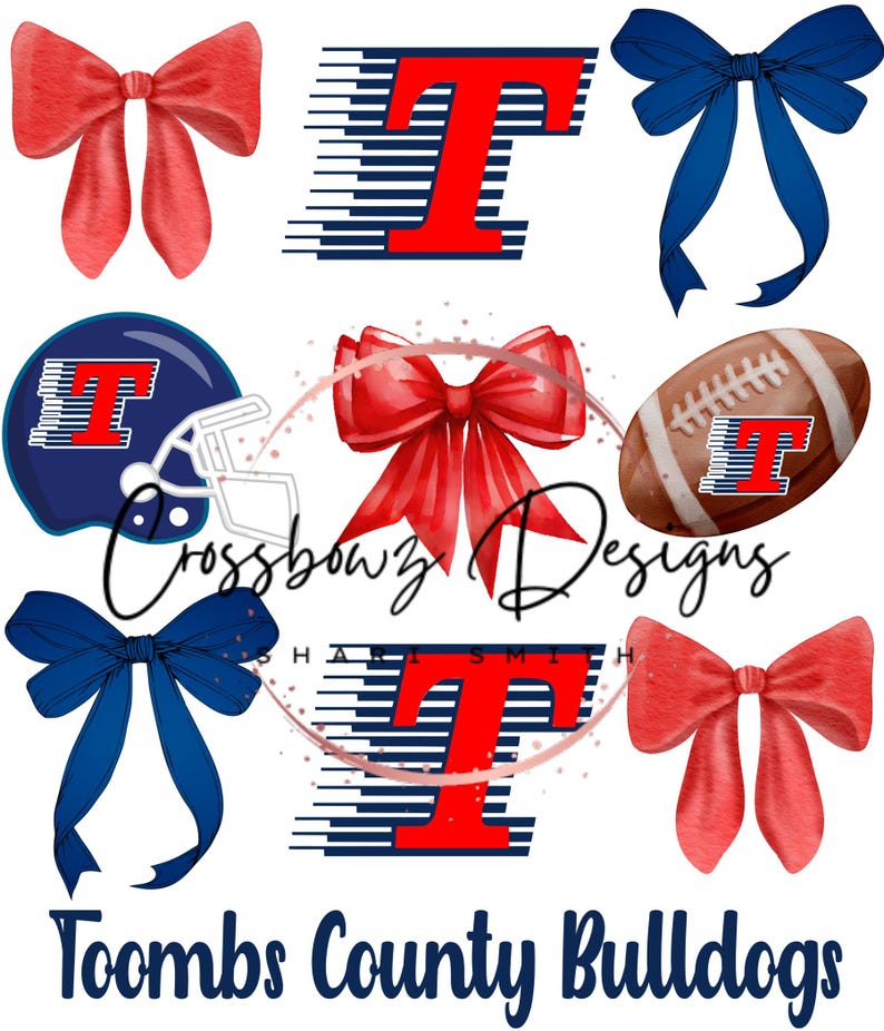 Toombs County, Vidalia, Georgia, Bulldogs, Flying T, Bow, Croquette ...