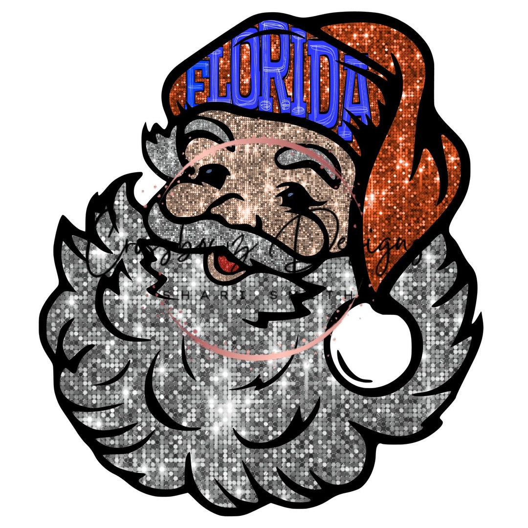 Florida, Christmas, Blue and Orange, Team, Santa, Sequins, Jolly ...