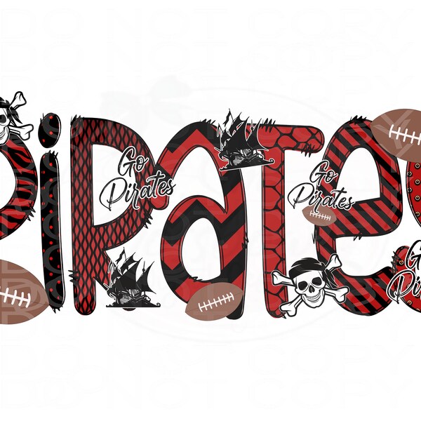 Red and Black Pirates Png - Etsy
