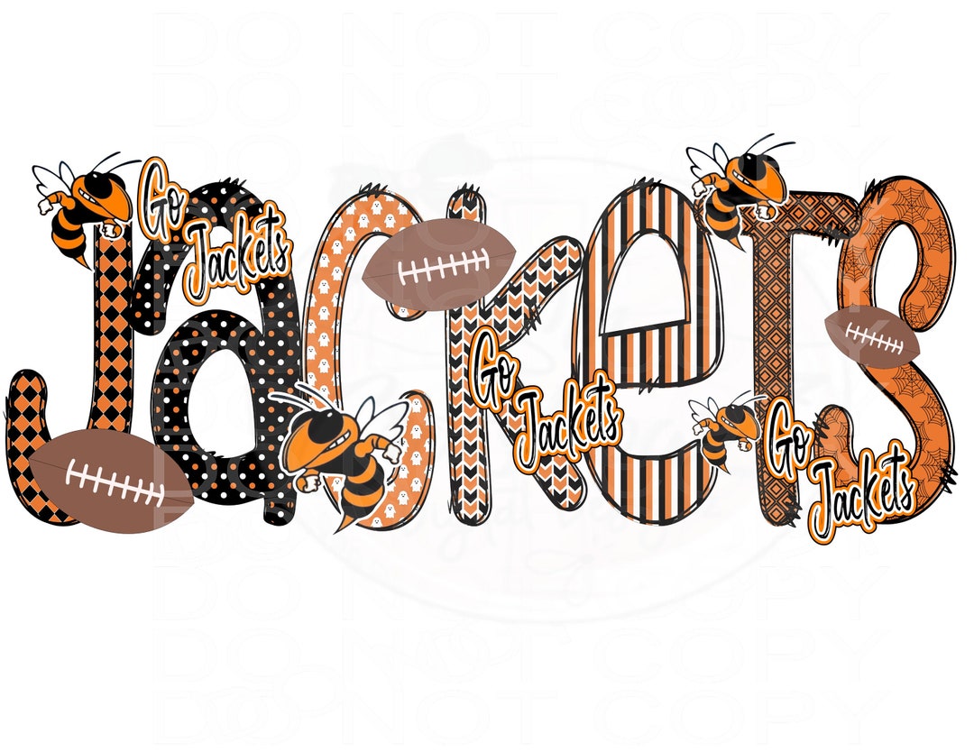 Yellow Jackets, Football, Go Jackets, Orange and Black, PNG ...