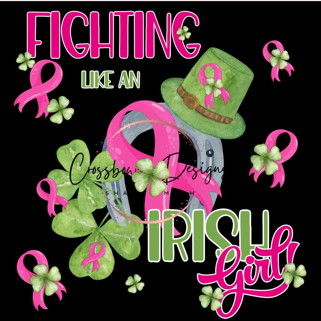 Breast Cancer, Fight, Irish Girl, St. Patrick's Day, Pink, Ribbon ...