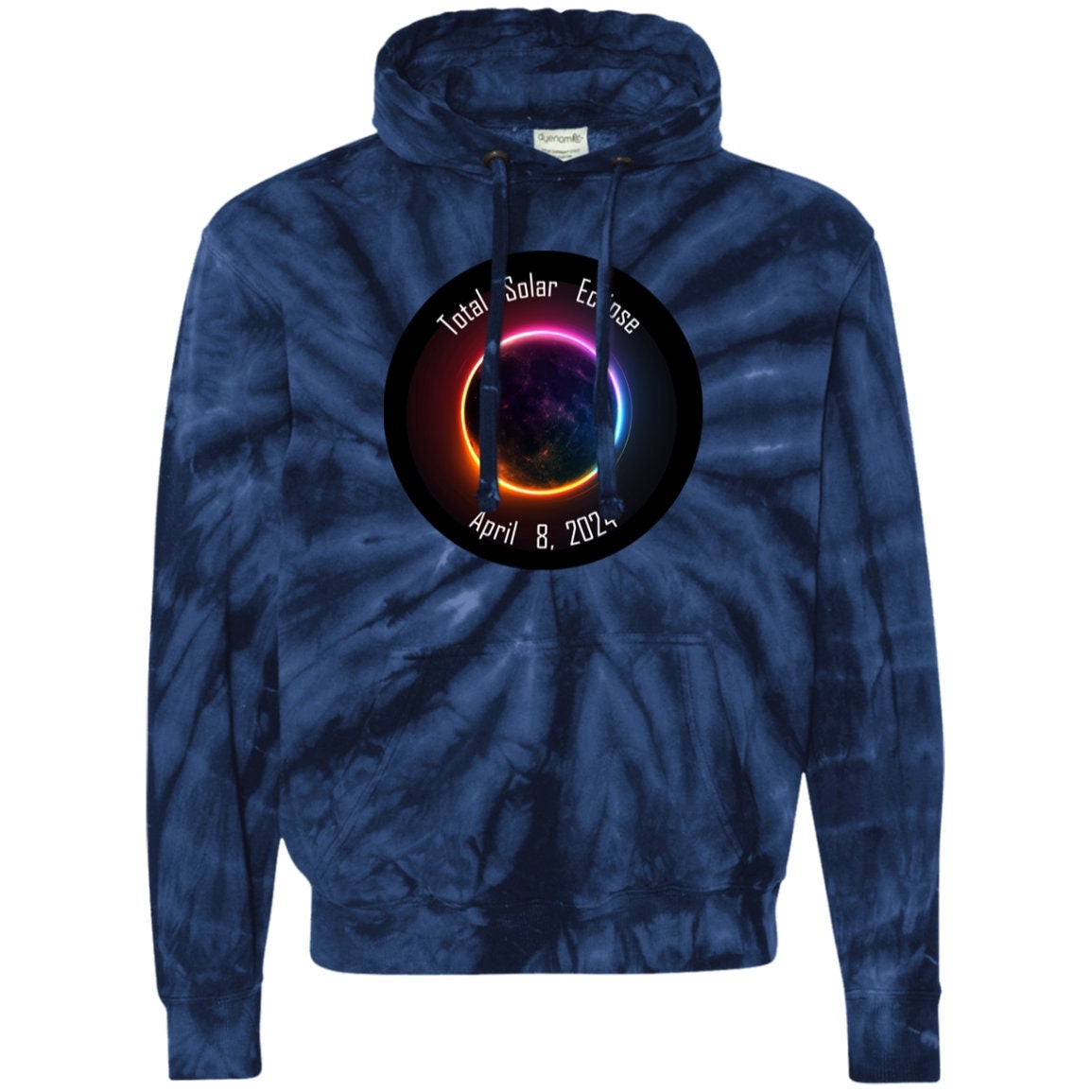 Total Solar Eclipse Aprl 8, 2024. Unisex Tie-dyed Pullover Hoodie, 2024 Eclipse Gifts - Etsy