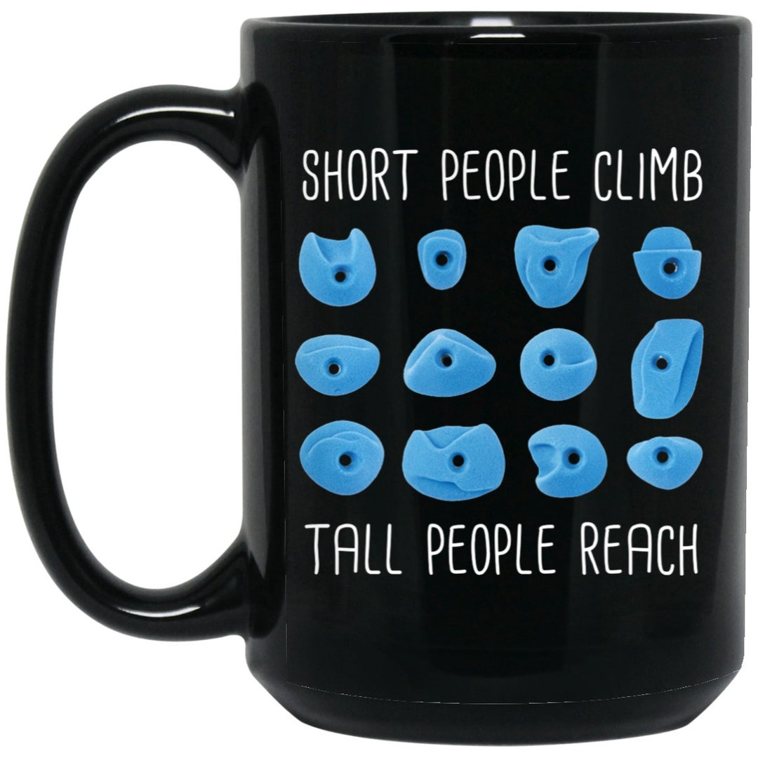 Rock Climbing Mug, 15oz Black Mug, Funny Rock Climbing Gifts ...