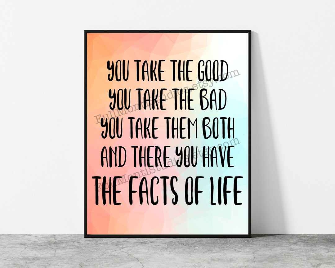 FACTS OF LIFE Theme Song Lyrics, Funny Comedy Sitcom Unframed Art Print ...