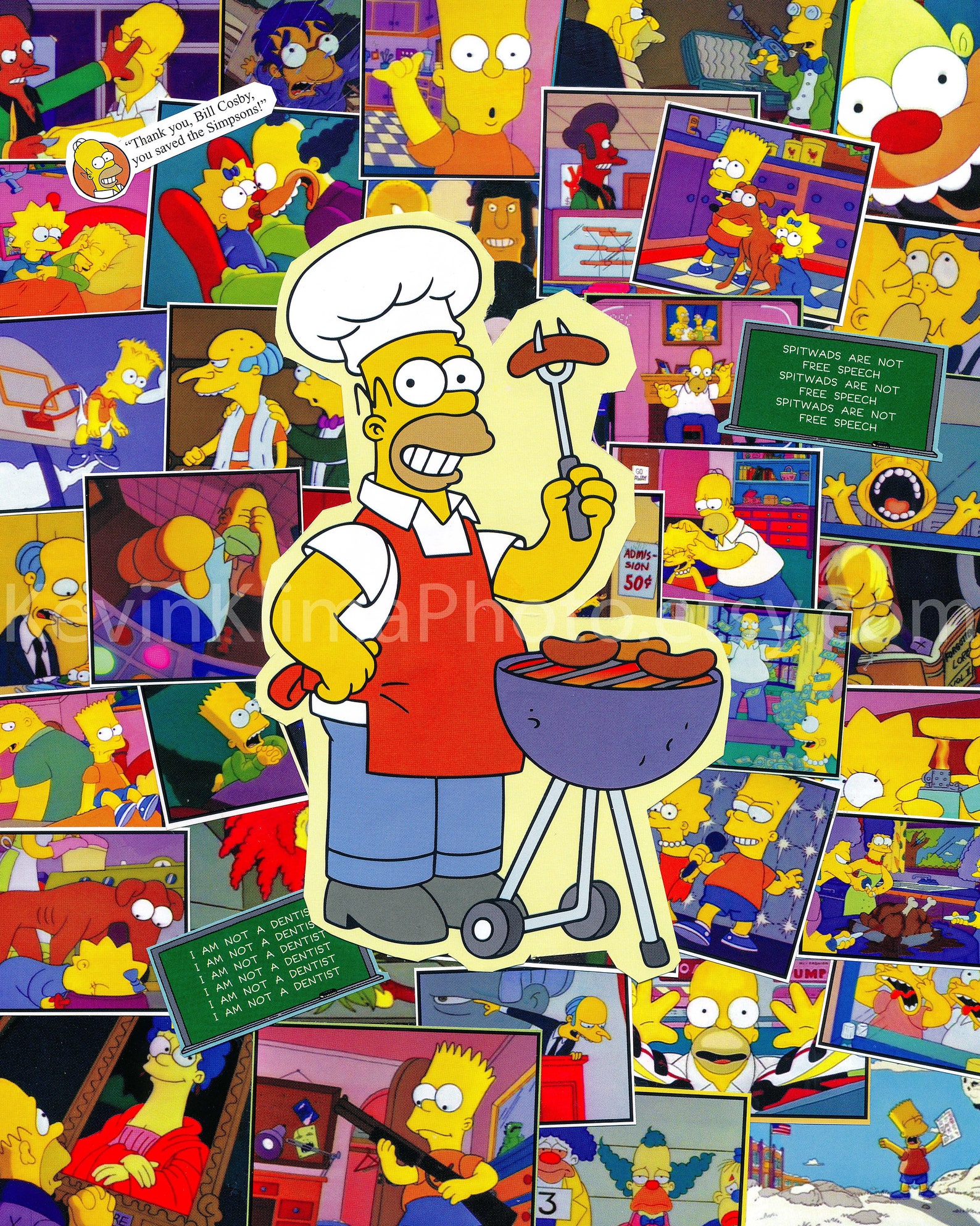 The Simpsons Collage Art Homer Simpson Instant Digital | Etsy