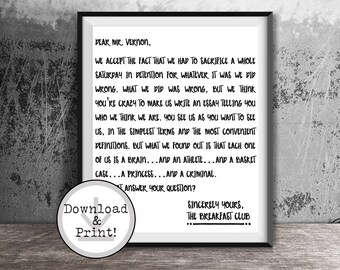Breakfast Club Quote | Etsy