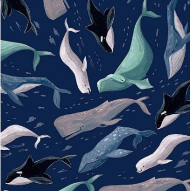 Whale Fabric - Etsy