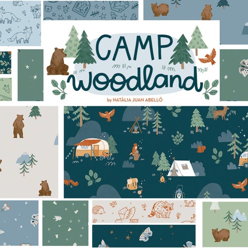 Set of 4 Camping Quilt Block Patterns Mountains Camper | Etsy