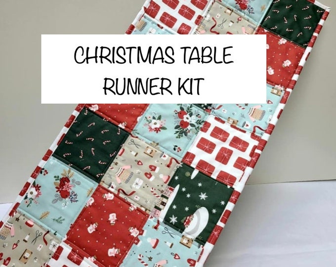 Christmas Table Runner Quilt Kit: Warm Wishes Fabric, Easy Quilting - Etsy