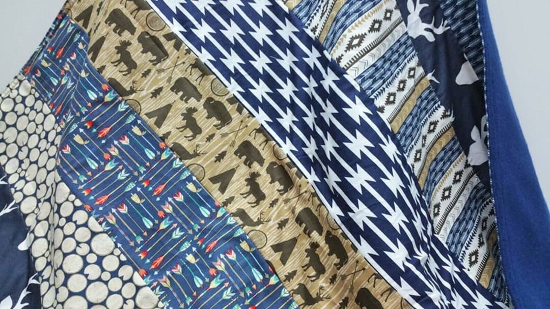 Baby Blankets, Swaddle, Boy, Woodland, Lumberjack, Aztec, Navy Blue ...